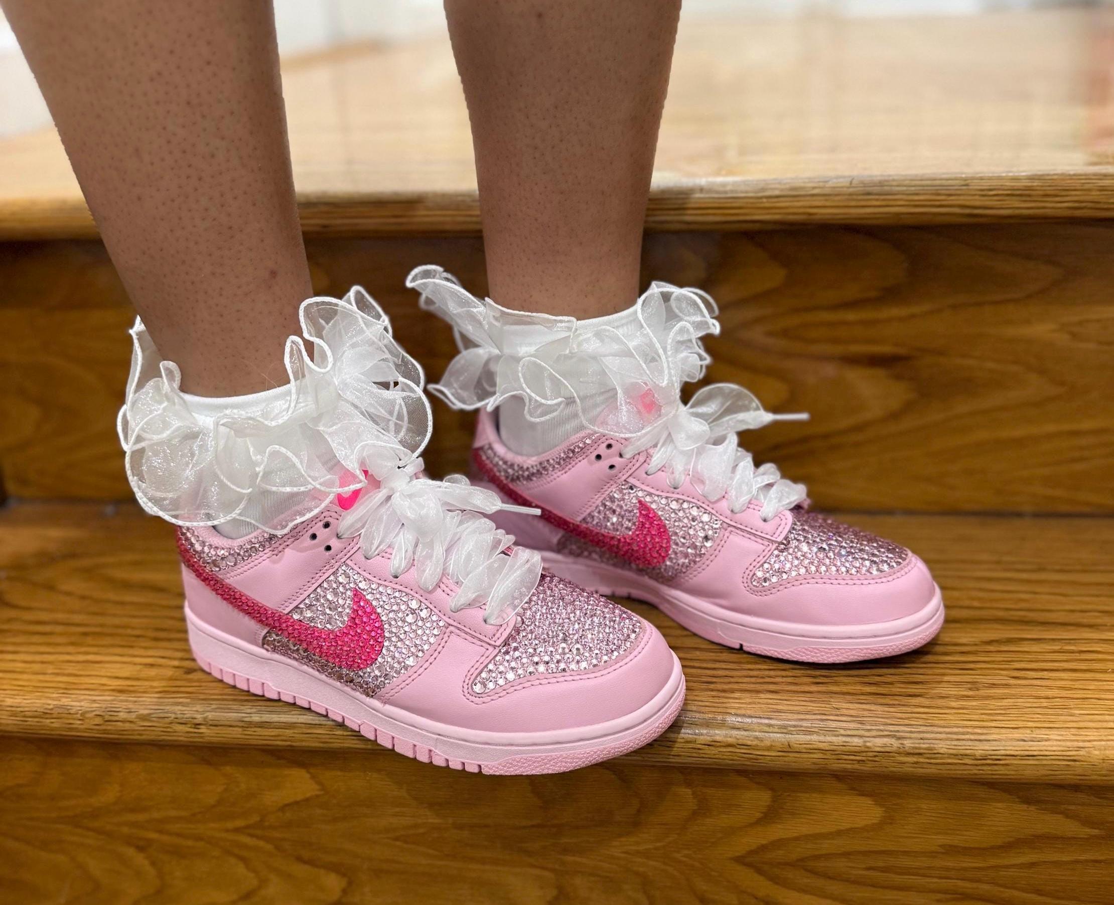 Custom Rhinestone Jordan 1 Lows, Dunks Sneakers: Bedazzled Nikes - Etsy