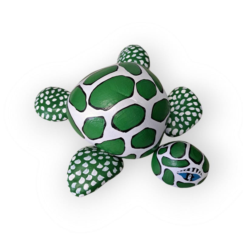 Painted Turtle Rock - Etsy