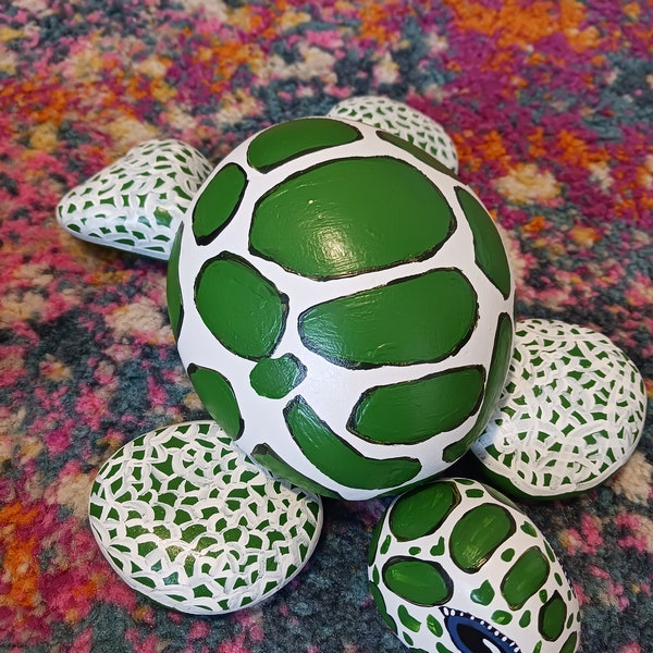 Painted Rock Turtle - Etsy