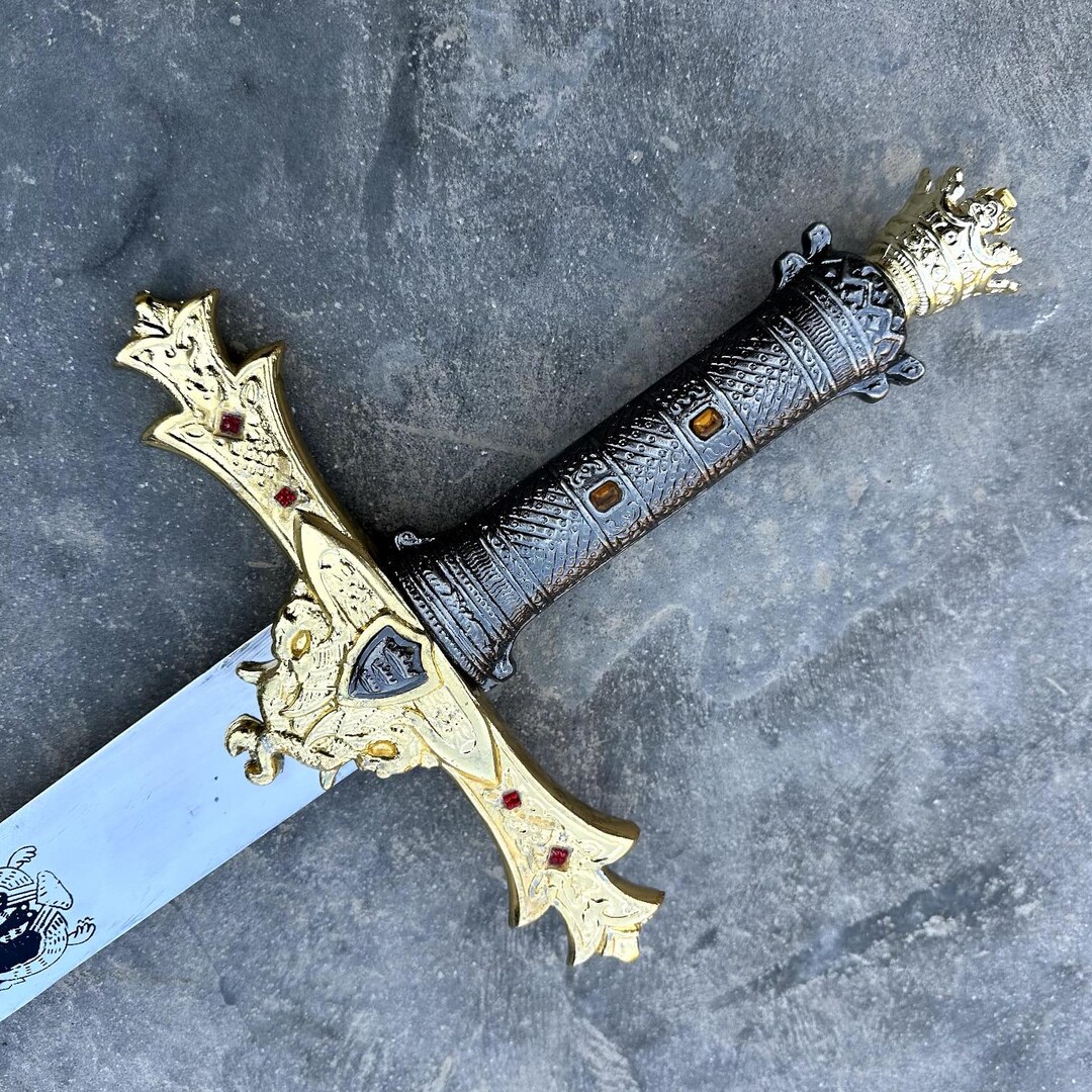 Hand Forged Excalibur Sword / Knigths / King Sword, Crown Sword, MASTER ...