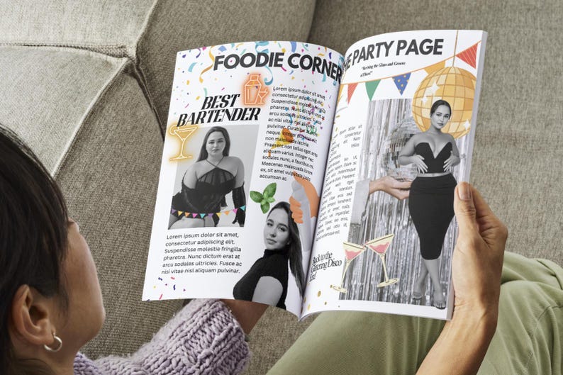 Editable Birthday Magazine Template – Girly Birthday Gift for Best ...