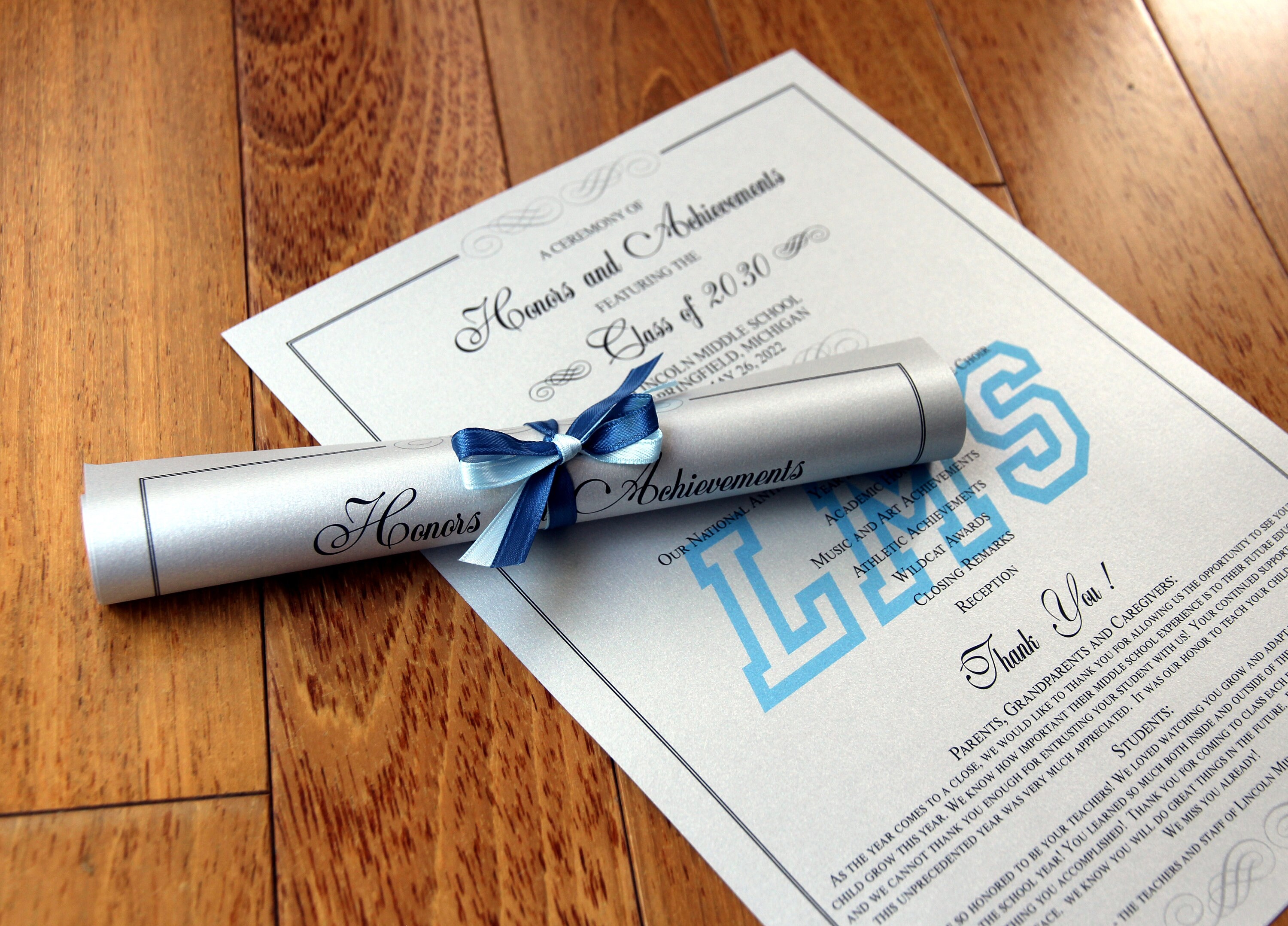 Double Sided Scroll Wedding Programs, Full Size - Etsy