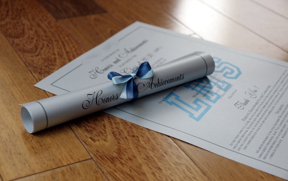 Double Sided Graduation Scroll Programs Full Size - Etsy