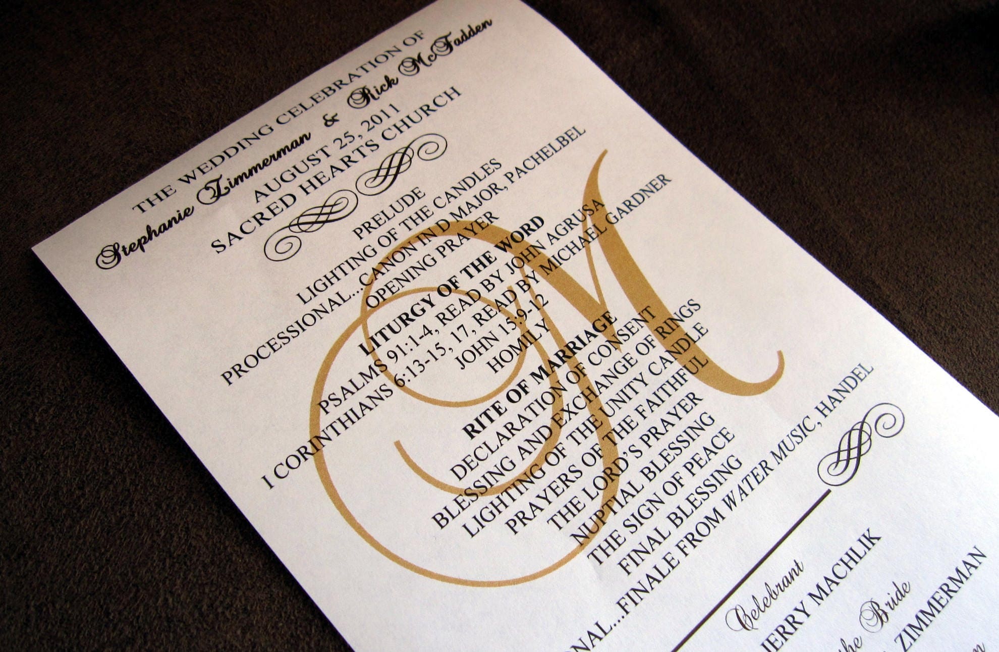 Single Sided Mini Scroll Wedding Programs - Etsy