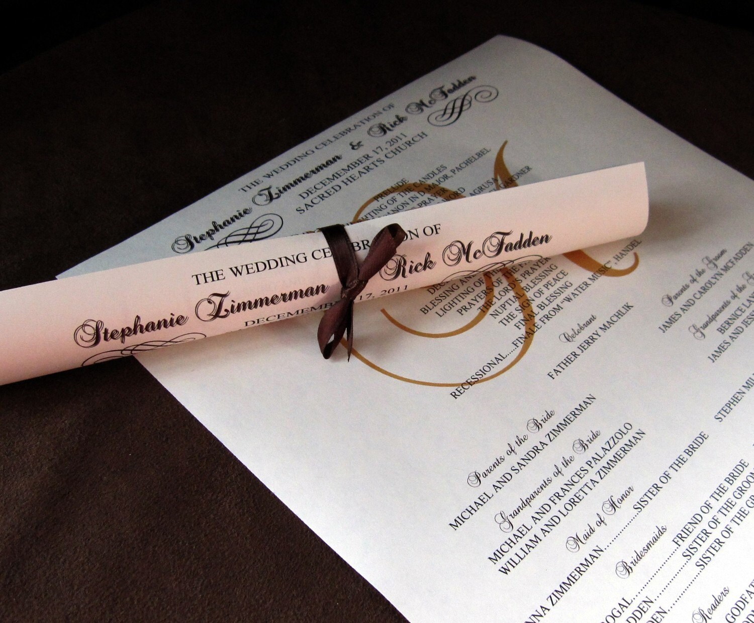 Scroll Wedding Programs, Full Size - Etsy
