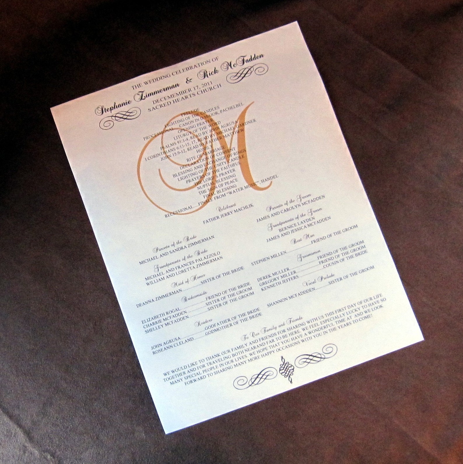 Scroll Wedding Programs, Full Size - Etsy