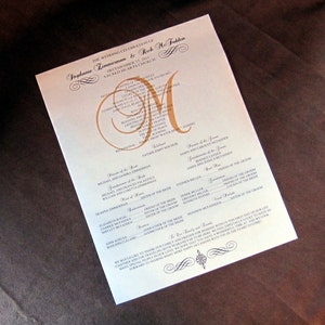 Scroll Wedding Programs, Full Size - Etsy