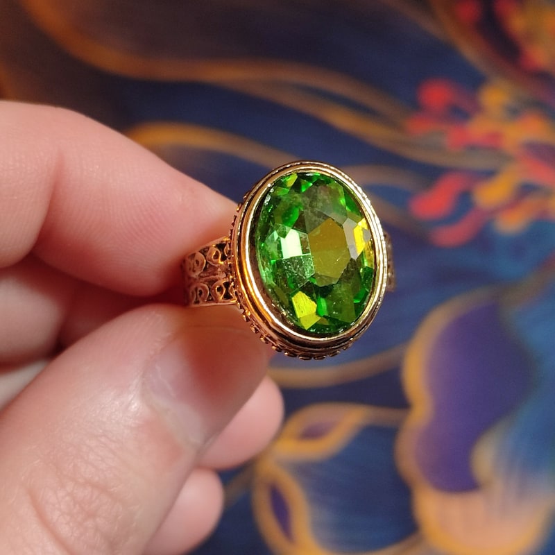 Green Zircon Ring - Etsy