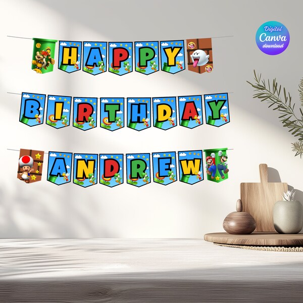 Mario Party Banner - Etsy