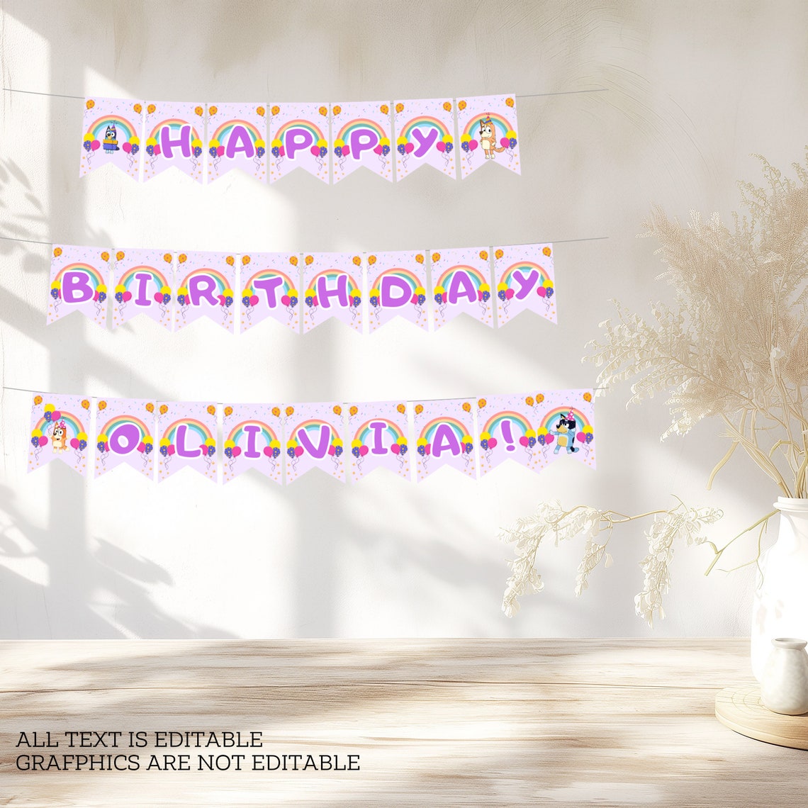 Bluey Birthday Banner, Bluey Birthday Decorations,bluey Banner Boy ...