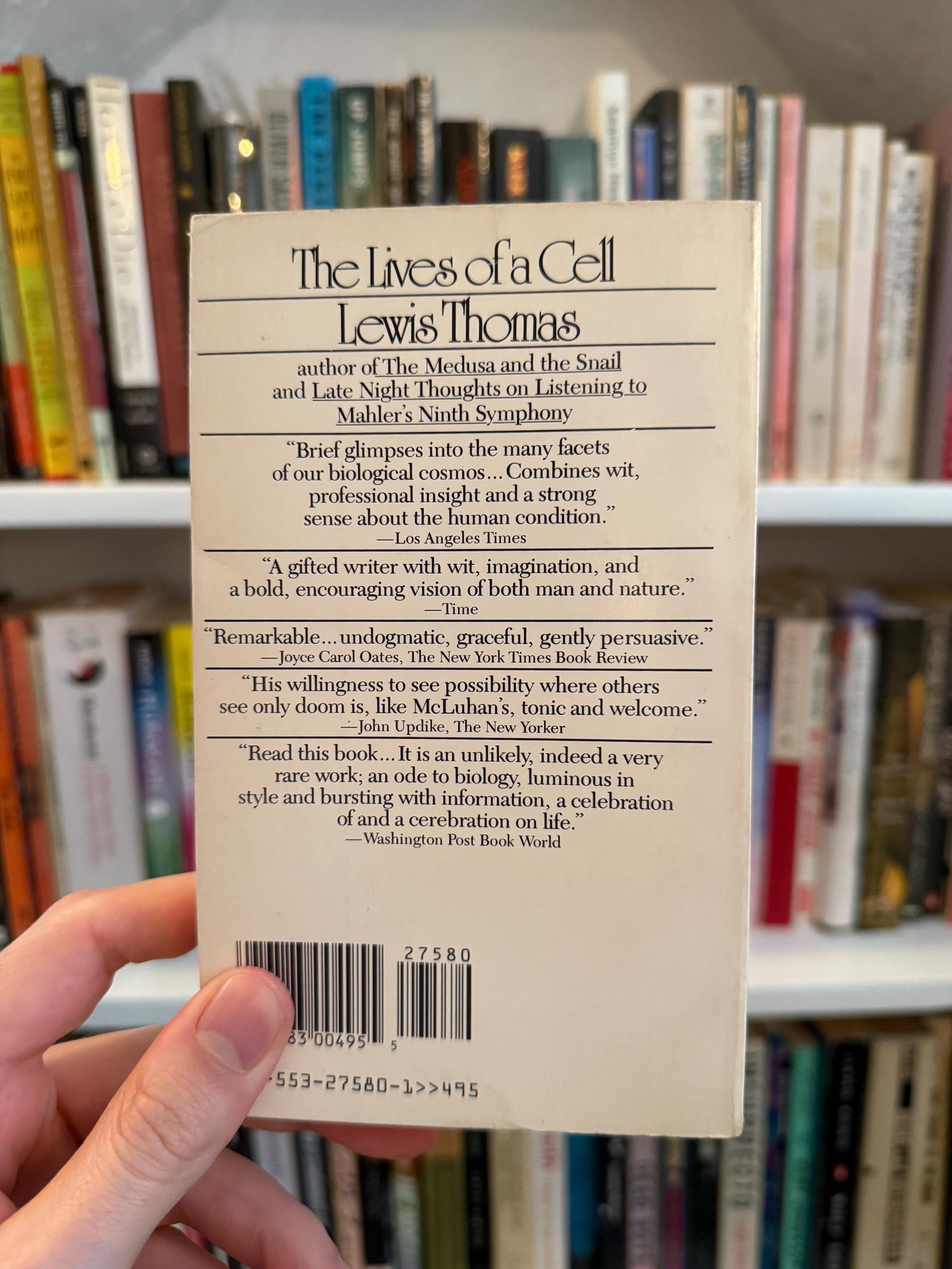 The Lives of a Cell - Notes of a Biology Watcher by Lewis Thomas | A ...