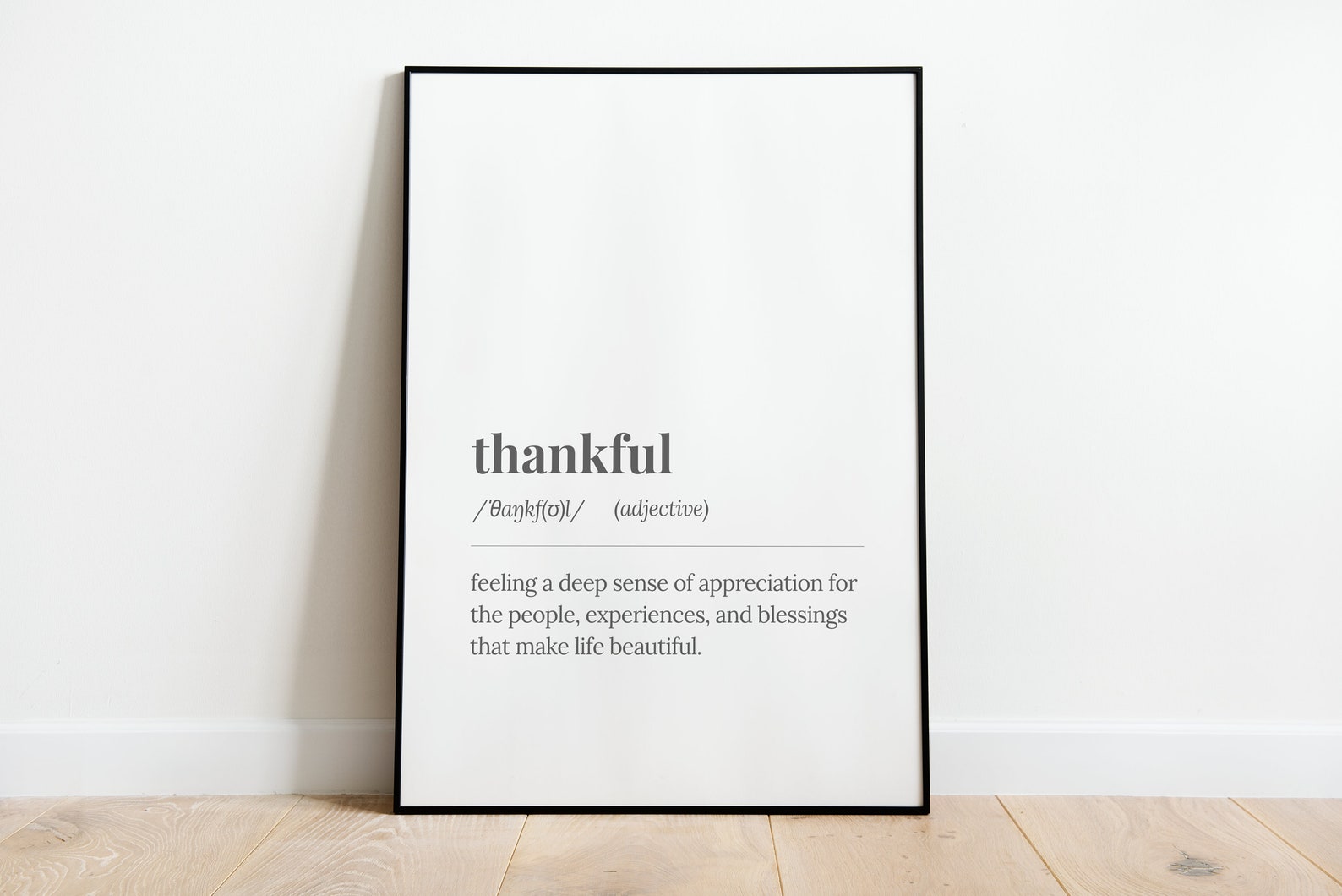 Thankful Definition Print: Modern Wall Art (digital Print) - Etsy
