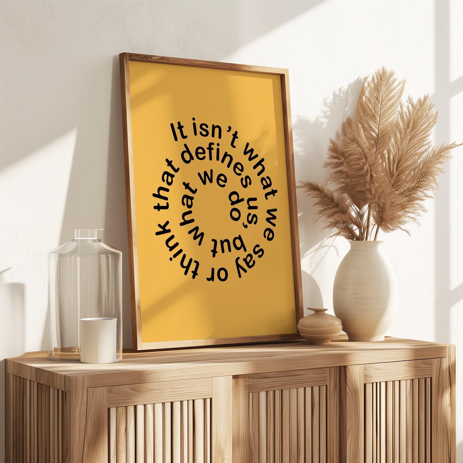 Yellow Motivational Quote Print: Modern Typographic Wall Art (digital ...