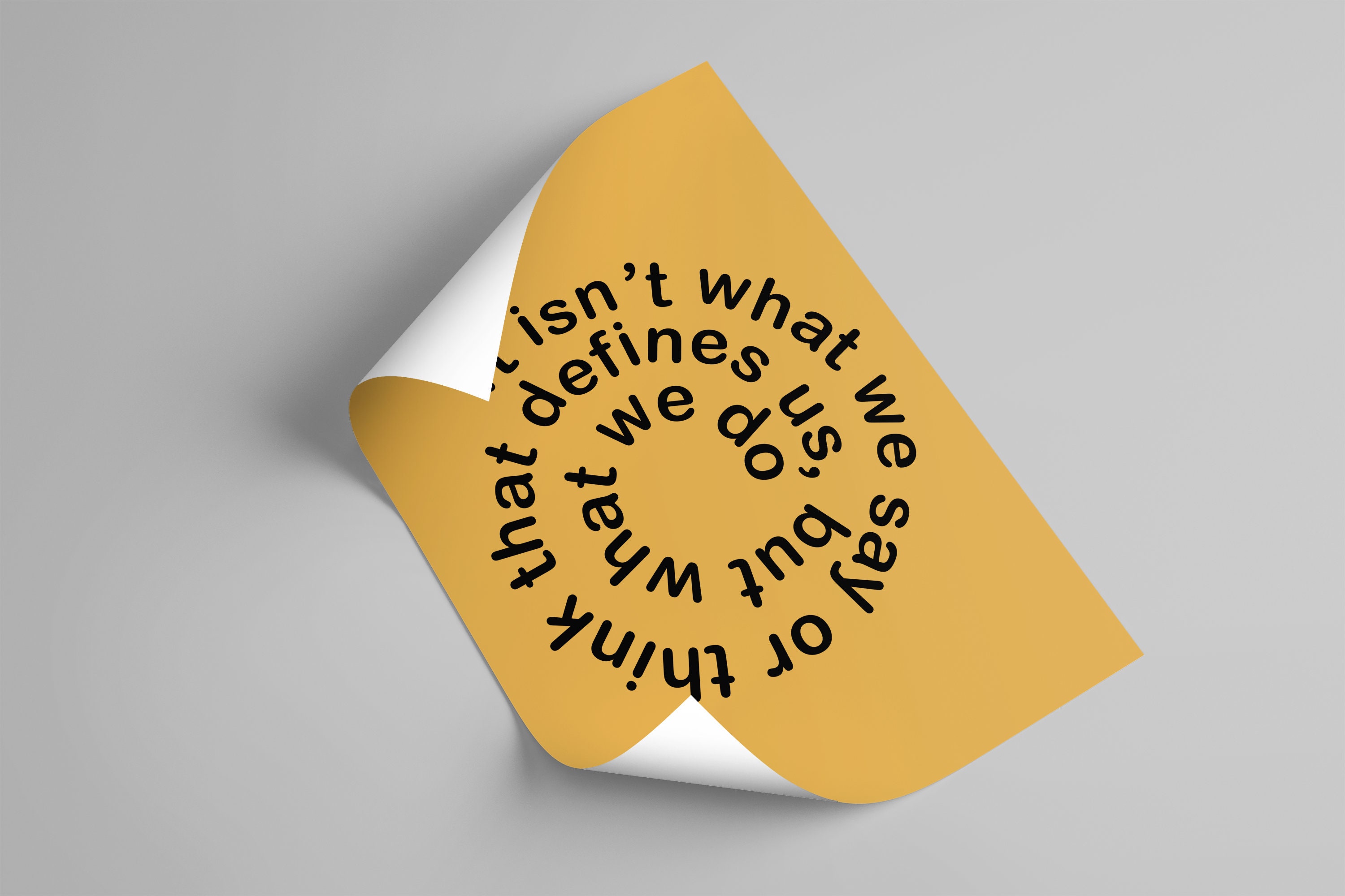 Yellow Motivational Quote Print: Modern Typographic Wall Art (digital ...