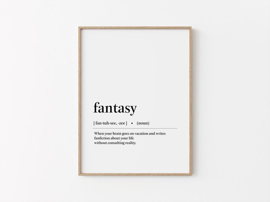 Fantasy Definition Art Print: Funny Office Decor (digital Download) - Etsy