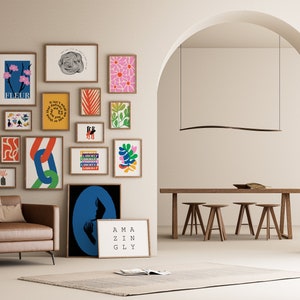 50+ Printable Wall Art Bundle, Abstract Wall Art Set, Eclectic Gallery ...