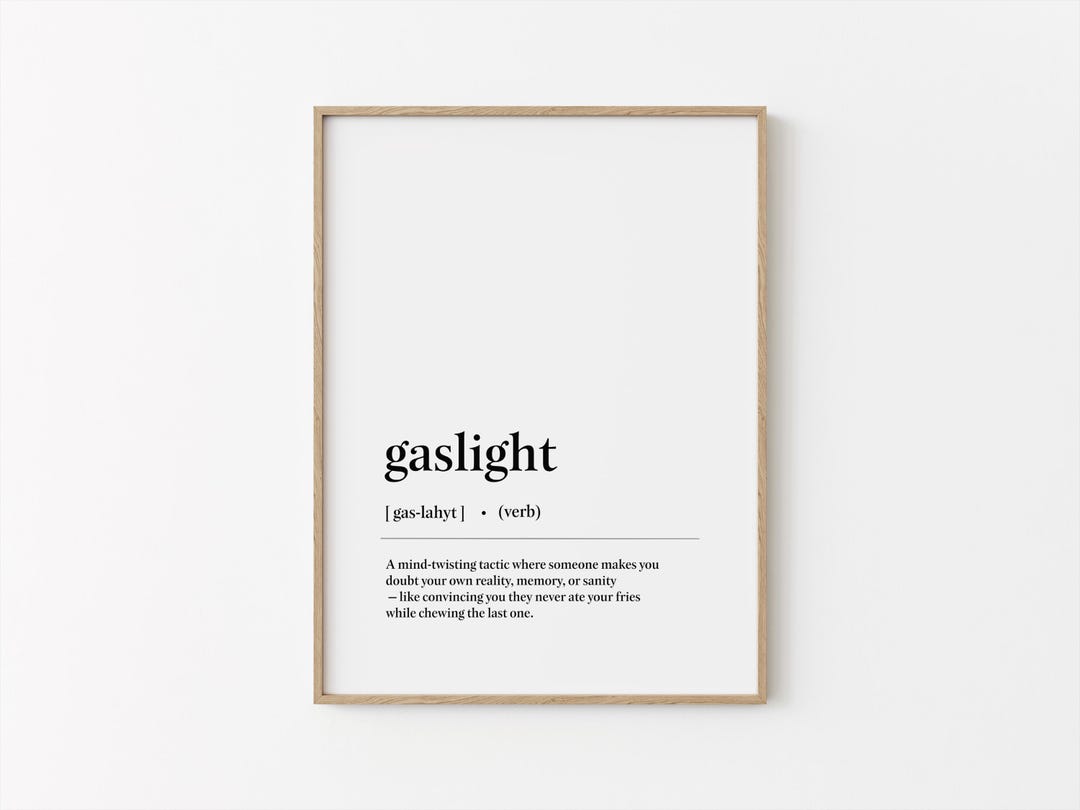 Gaslight Definition Print: Funny Office Decor (digital Download) - Etsy