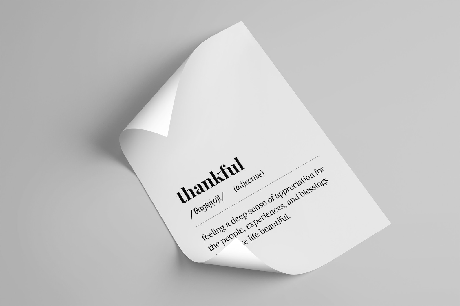 Thankful Definition Print, Dictionary Print, Appreciation Poster ...