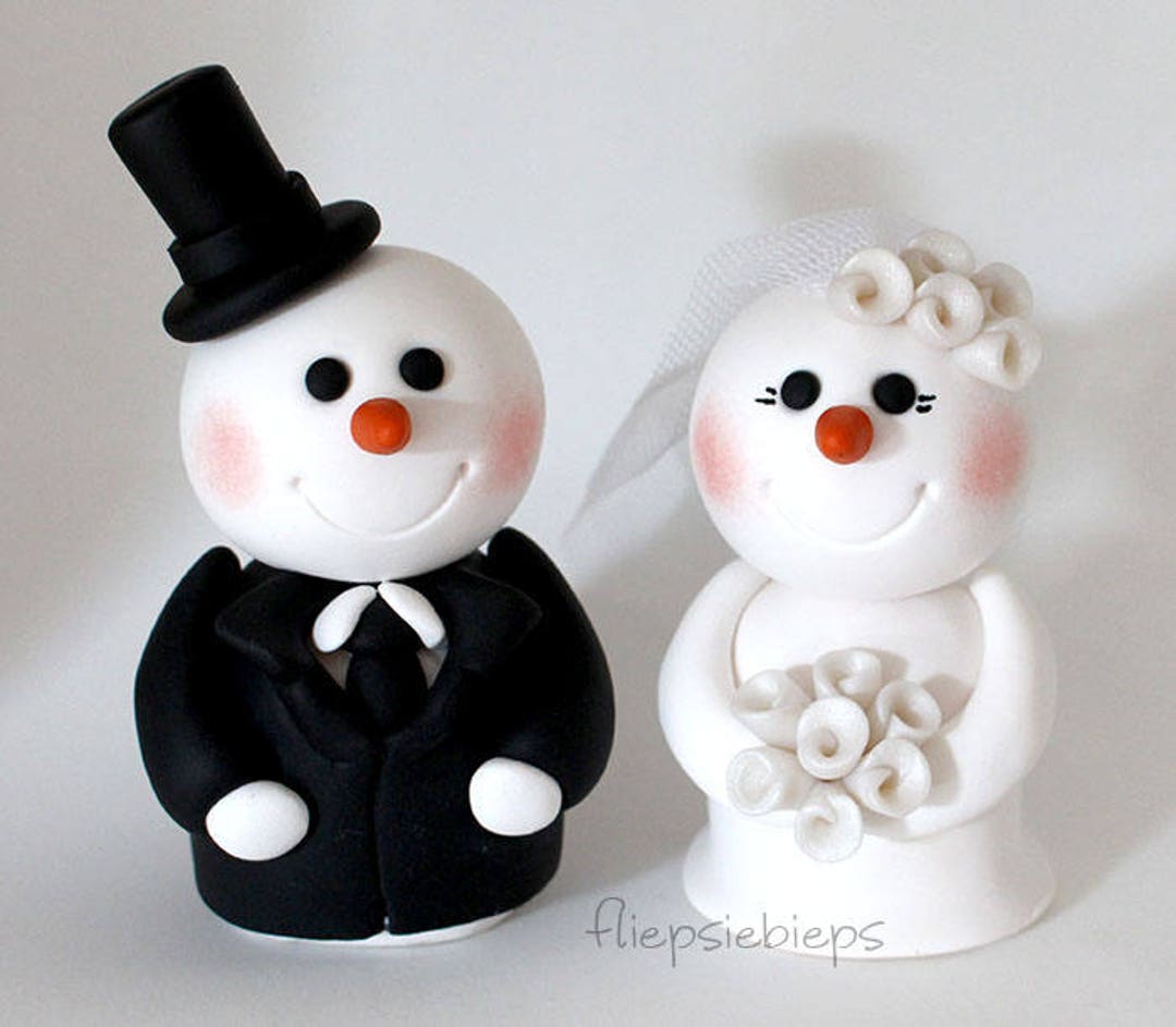 Custom Snowman Wedding Cake Topper - Etsy