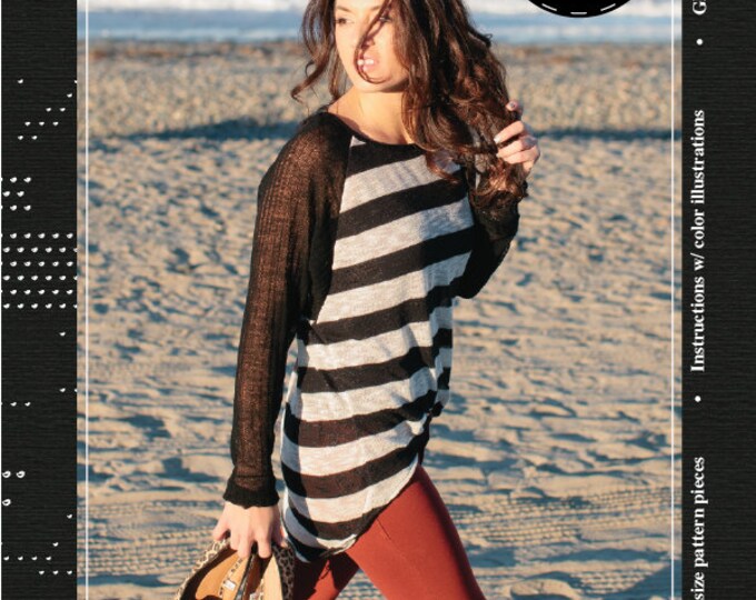 Hi Lo Raglan Sewing Pdf Pattern - Etsy