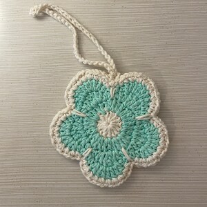 Crochet Flower Pouch | Flower Bag Charm | Bag Tag - Etsy