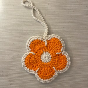 Crochet Flower Pouch | Flower Bag Charm | Bag Tag - Etsy