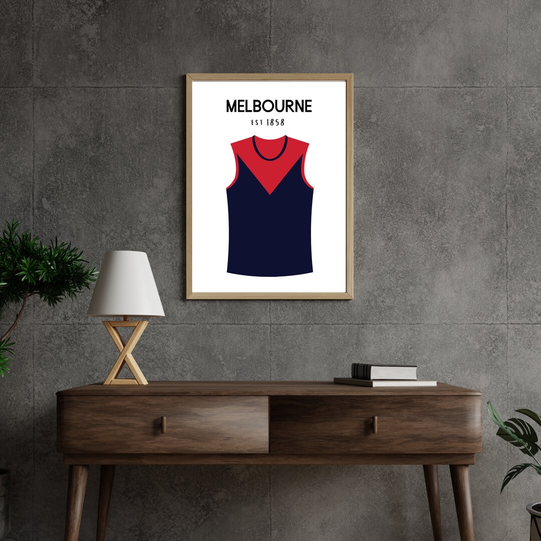 Melbourne Demons Printable | Digital AFL Wall Art | Melbourne Poster ...