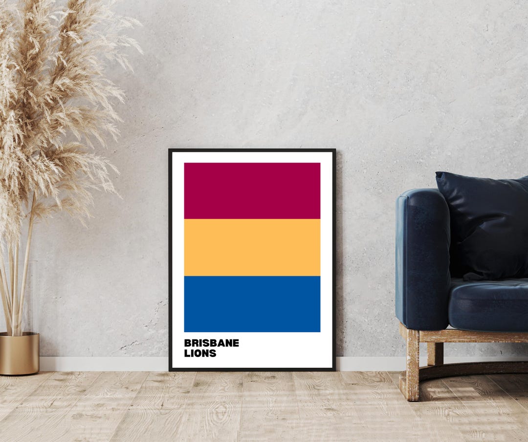 Digital AFL Wall Art | Brisbane Poster Print | AFL Poster | Gift for ...