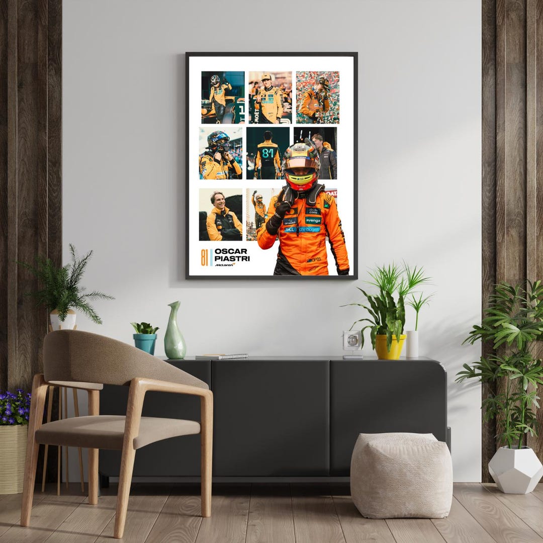 Oscar Piastri Mclaren, F1 Racing Art Poster Print, Digital Download - Etsy