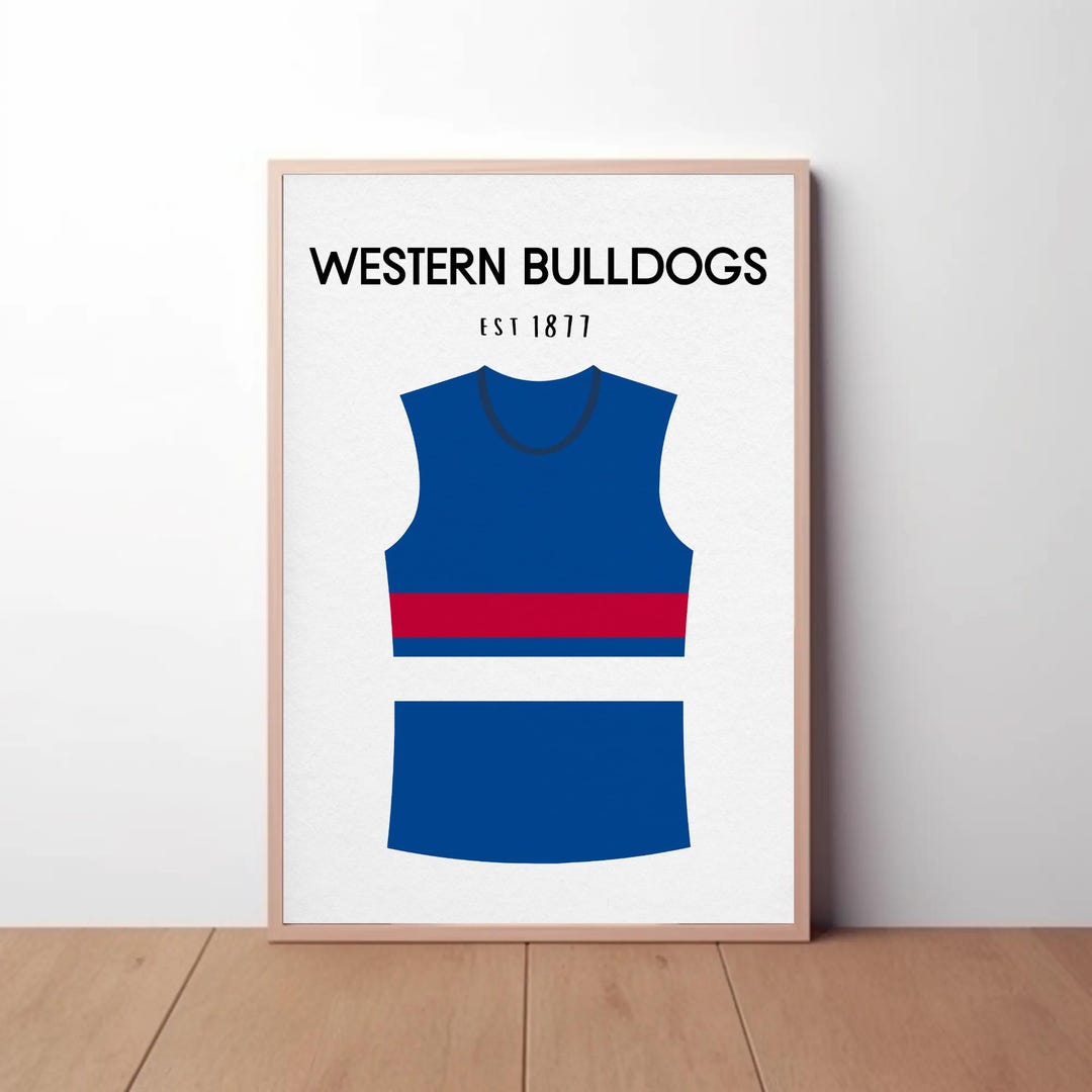 Western Bulldogs Printable | Digital AFL Wall Art | Bulldogs Poster ...