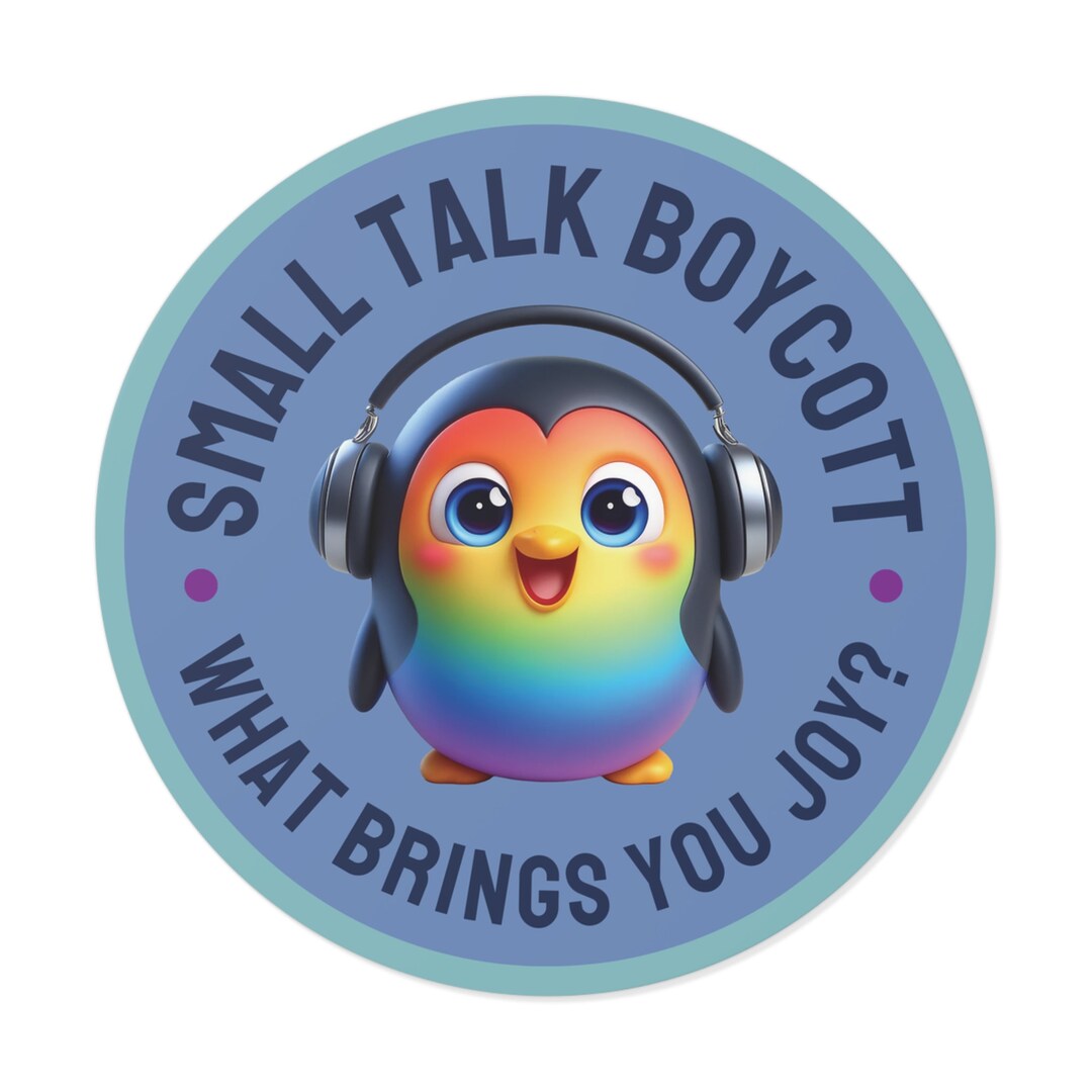 Neurodivergent Rainbow Penguin Sticker, Autism Support, Communication ...