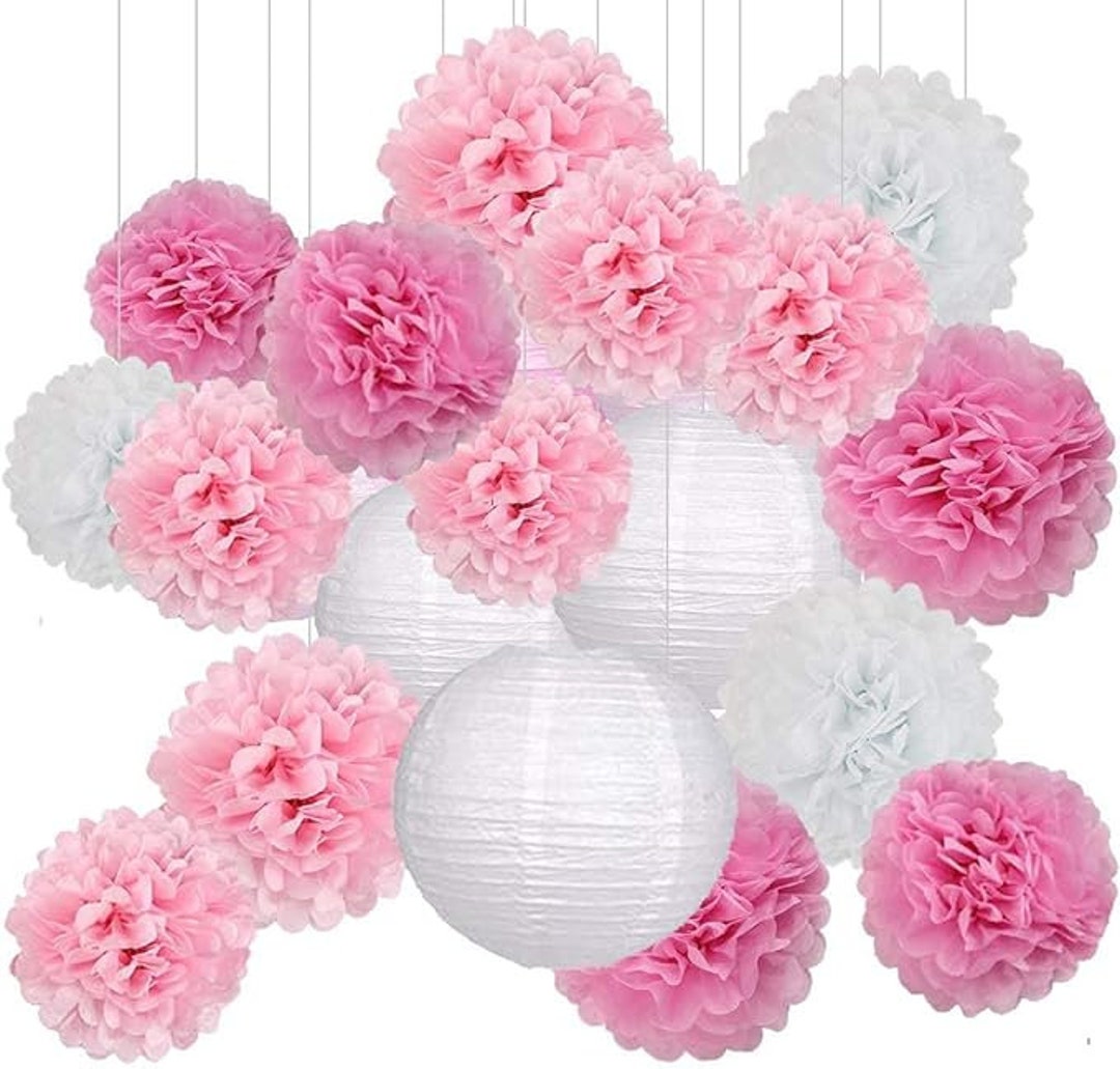 Baby Baptism Festoons, Honeycomb Tissue Paper Flowers, Decorative ...