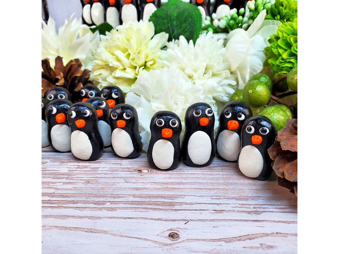 Super Mini Penguins - Set of 10, Handmade Good Luck Pocket Penguin ...