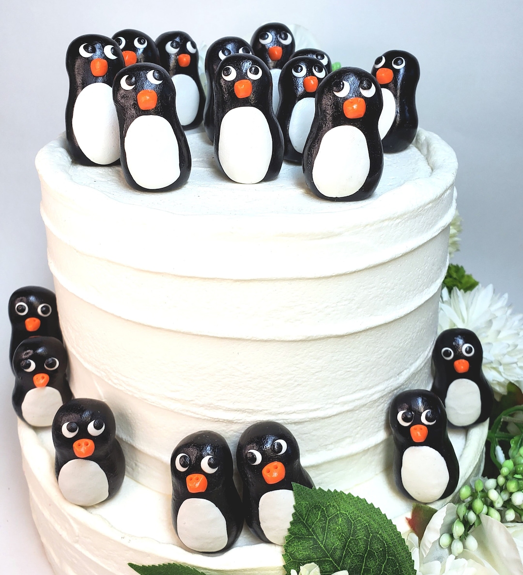 Mini Penguin Sculpture Set of 6, Good Luck Penguin, Pocket Penguin ...