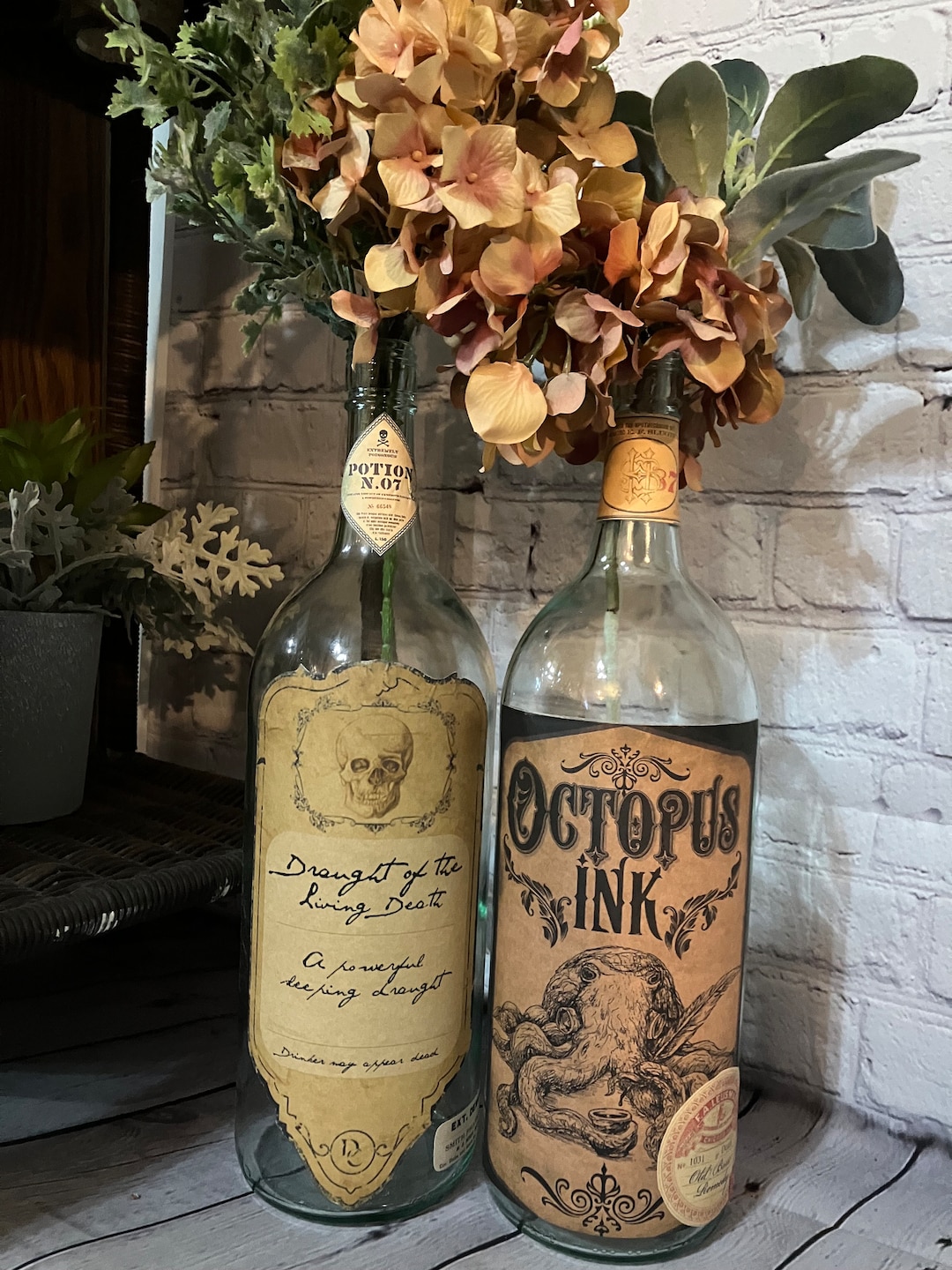 Large Potion/curio Label Bottles - Etsy