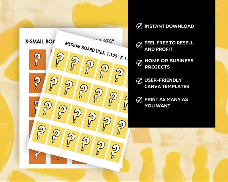 Guess Who Game Tiles: Personalized Characters - Printable Template - Etsy