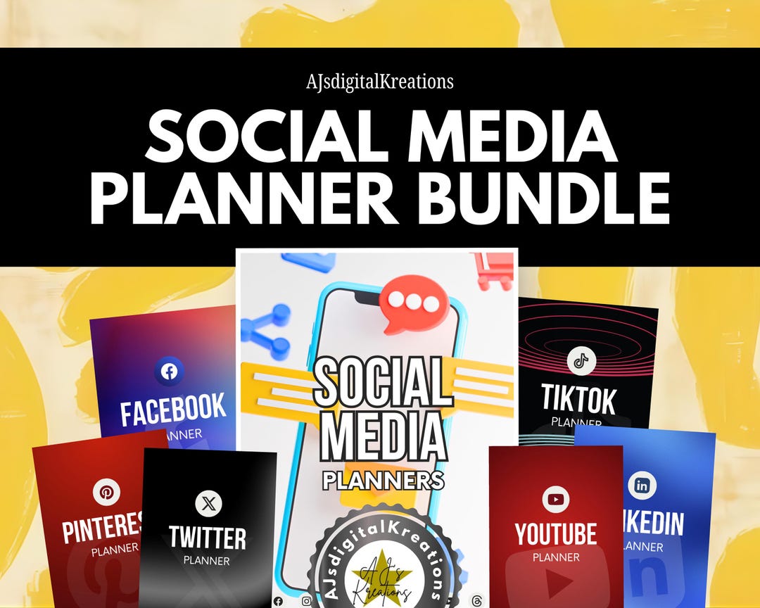 Social Media Planner Bundle: Printable Content Calendars - Etsy