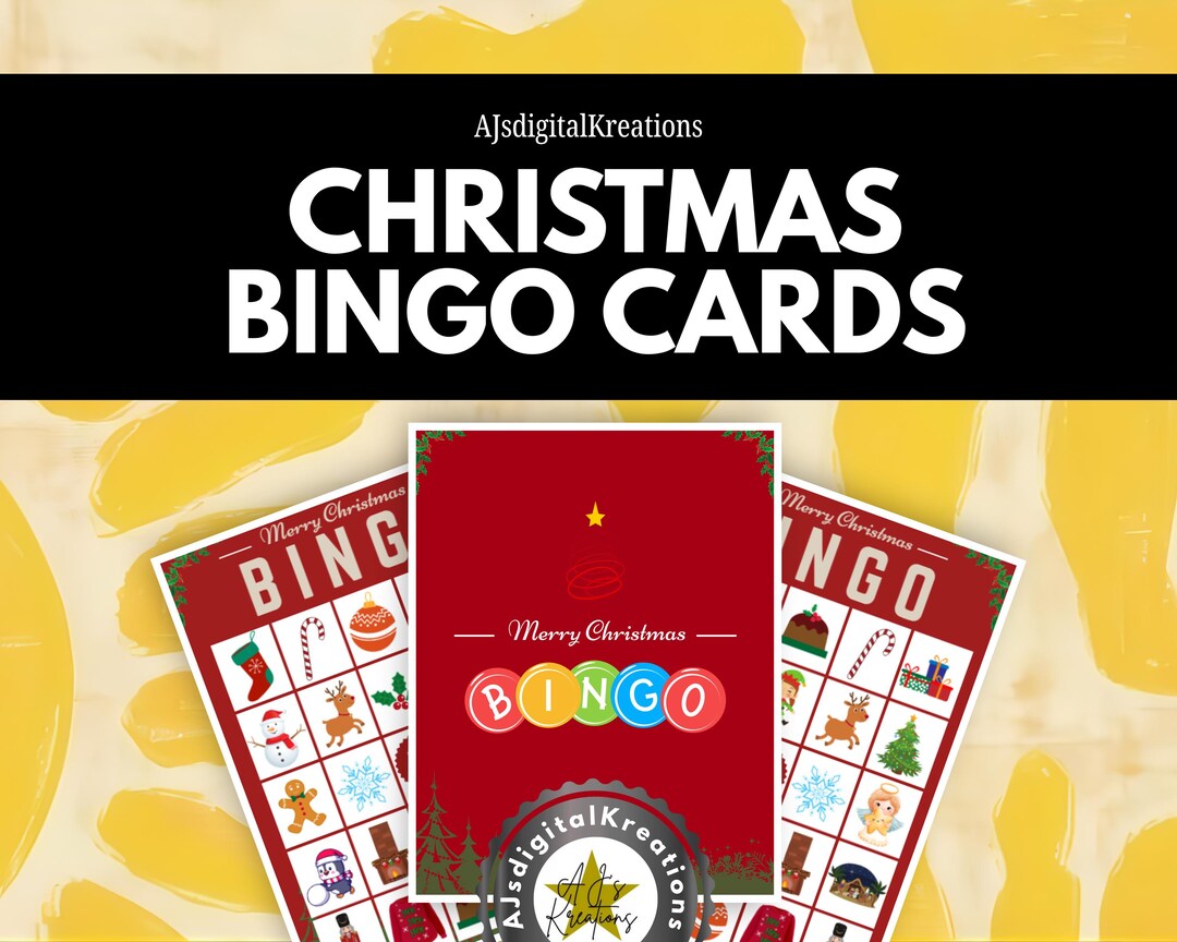 Holiday Bingo Cards, Christmas Theme (printable Party Game) - Etsy