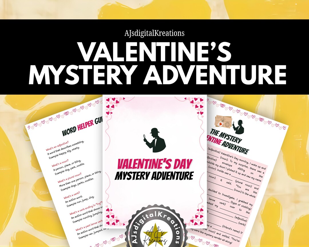 Valentine Mad Libs Printable – Funny Kids Activity or Date Night Party ...