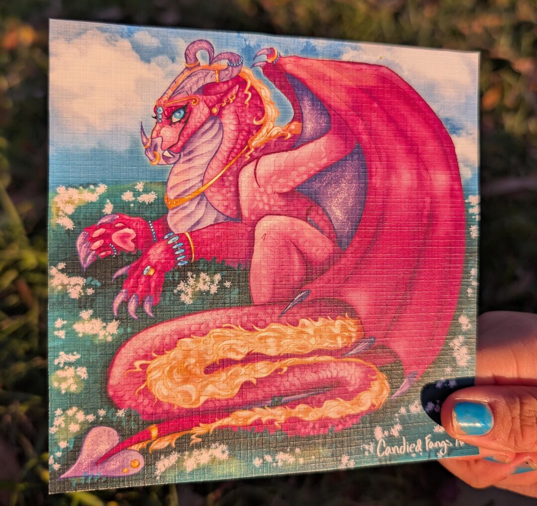 Pink Dragon Print - Etsy