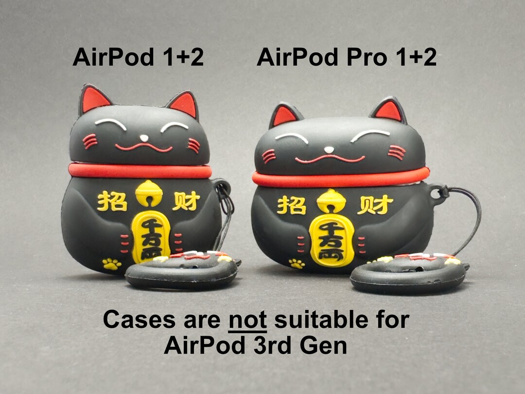 Cat AirPod Case, Maneki Neko AirPod Case, Japanese Cat AirPod Case, Cat ...
