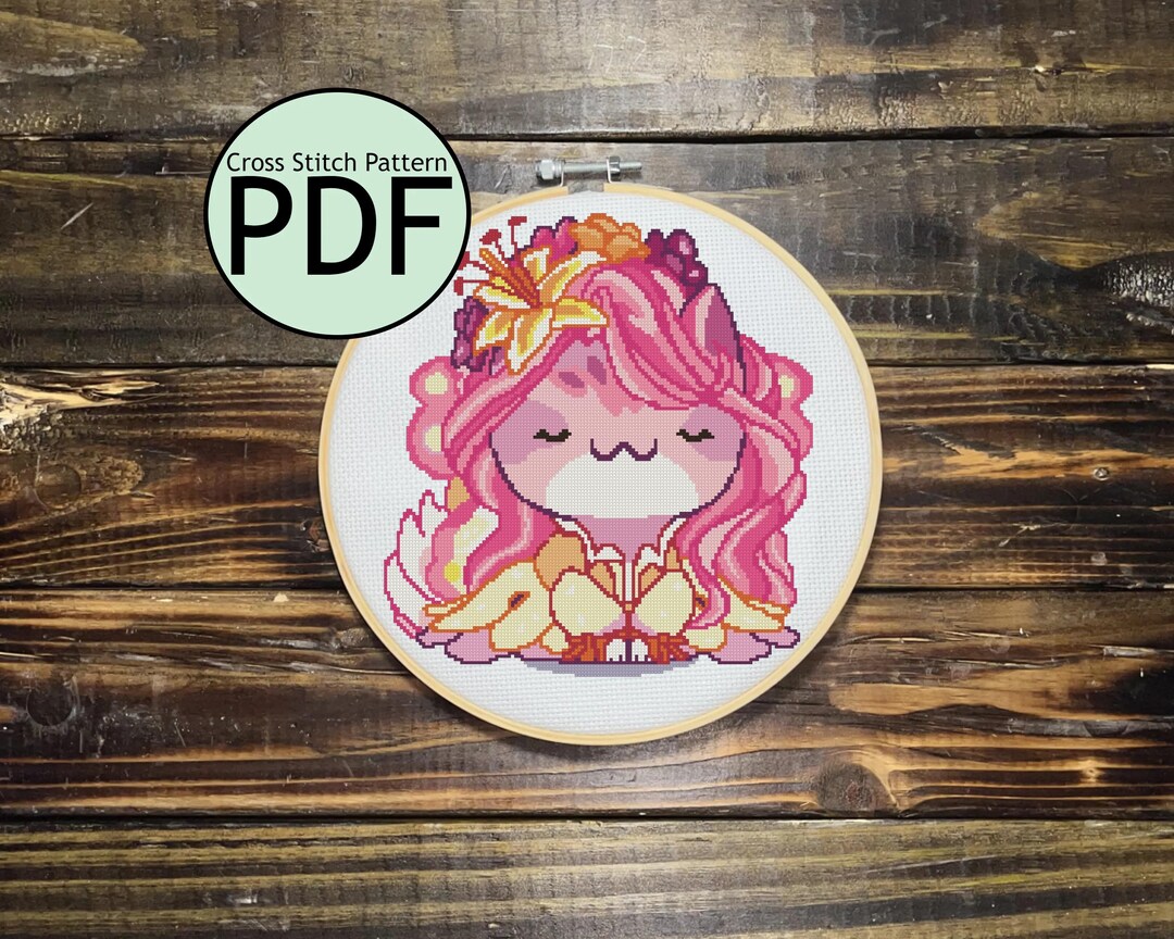 Flower Fairy Cat Cross Stitch Pattern - Etsy