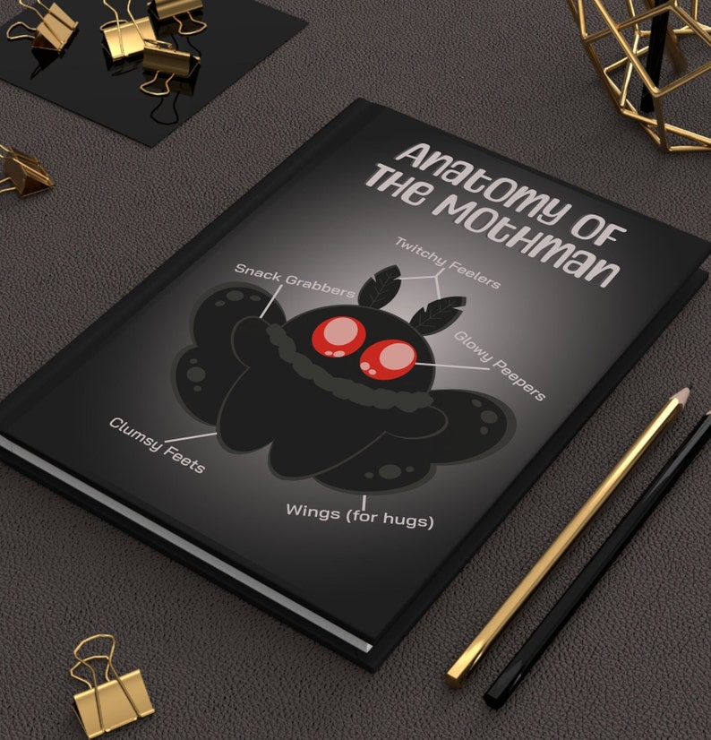 Anatomy of the Mothman | Hardcover Journal Matte | Cryptid | Perforated Pages - Etsy