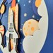 Spaceship 3D Layered Shadow Box Rocket Shadowbox Space Gift Wall Art ...