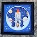 Spaceship 3D Layered Shadow Box Rocket Shadowbox Space Gift Wall Art ...