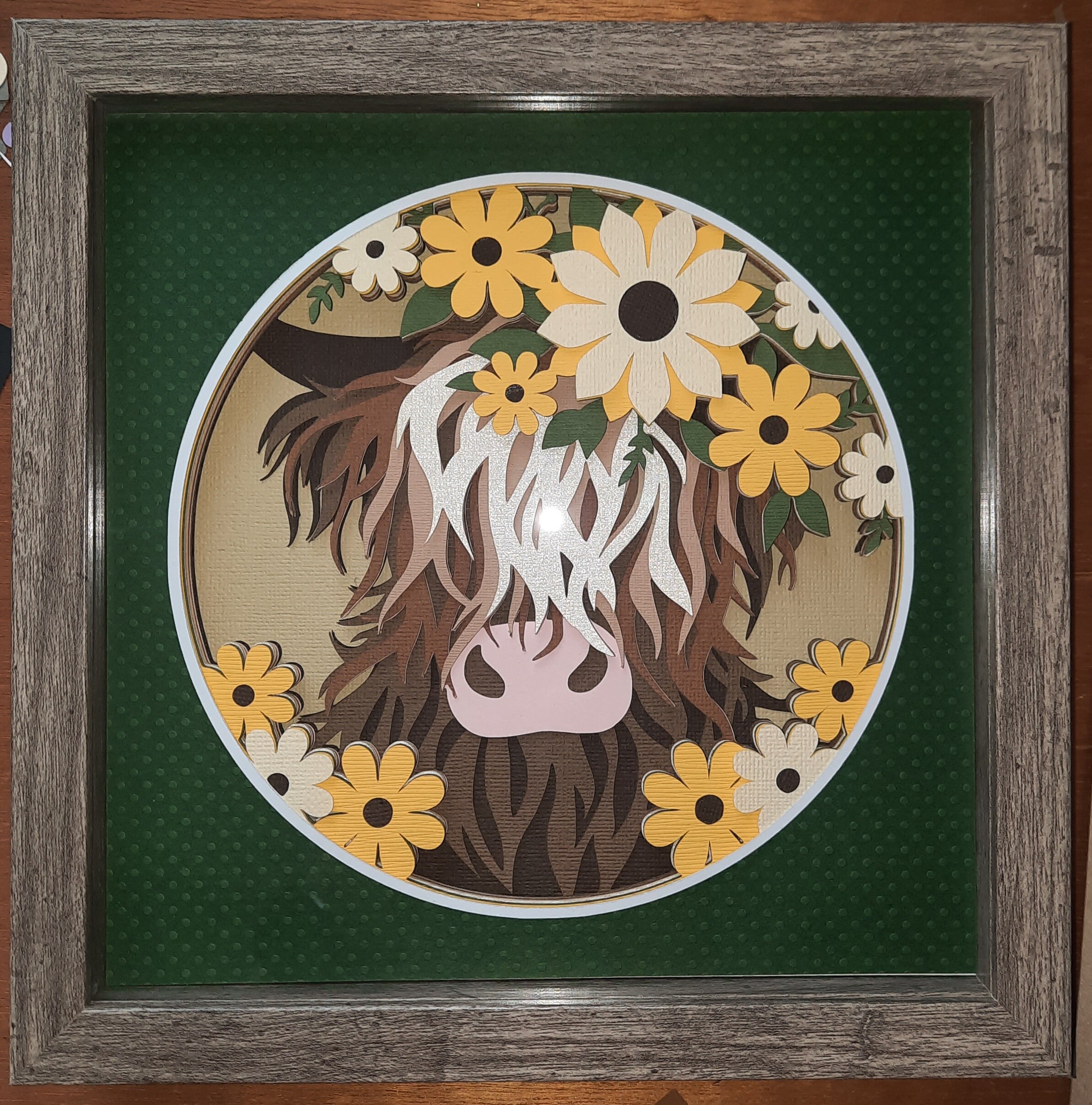 Highland Cow 3D Layered Shadow Box Farm Wall Art Gift Kitchen Decor ...