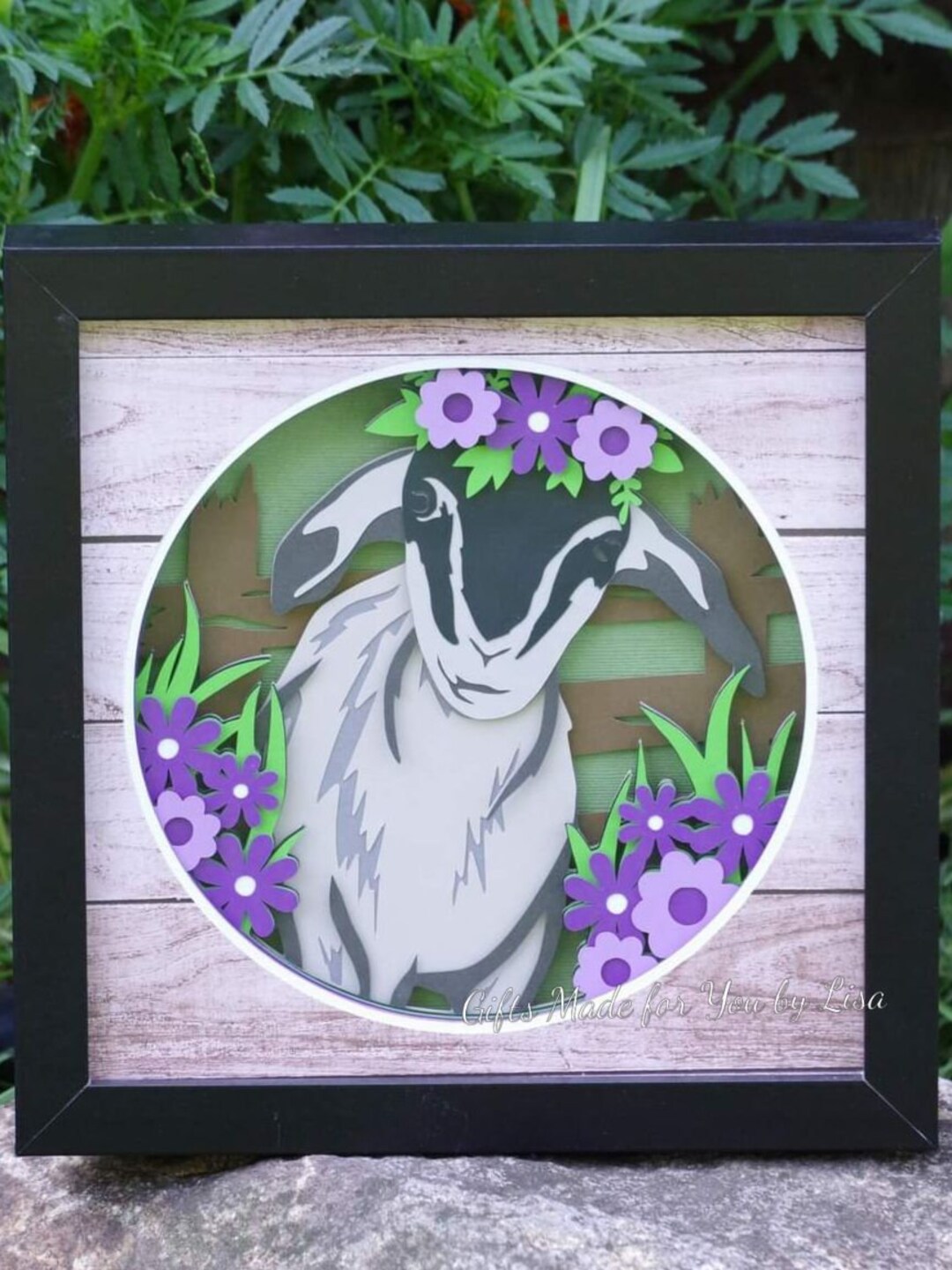 Shadow Box Goat 3D Layered Shadow Box Farm Wall Art Gift Farm Kitchen ...