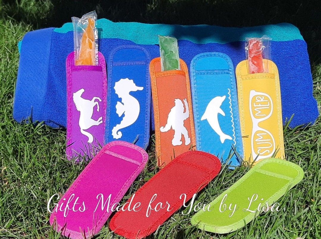 Custom Personalized Ice Pop Sleeve Popsicle Holder Kids Pool Party ...