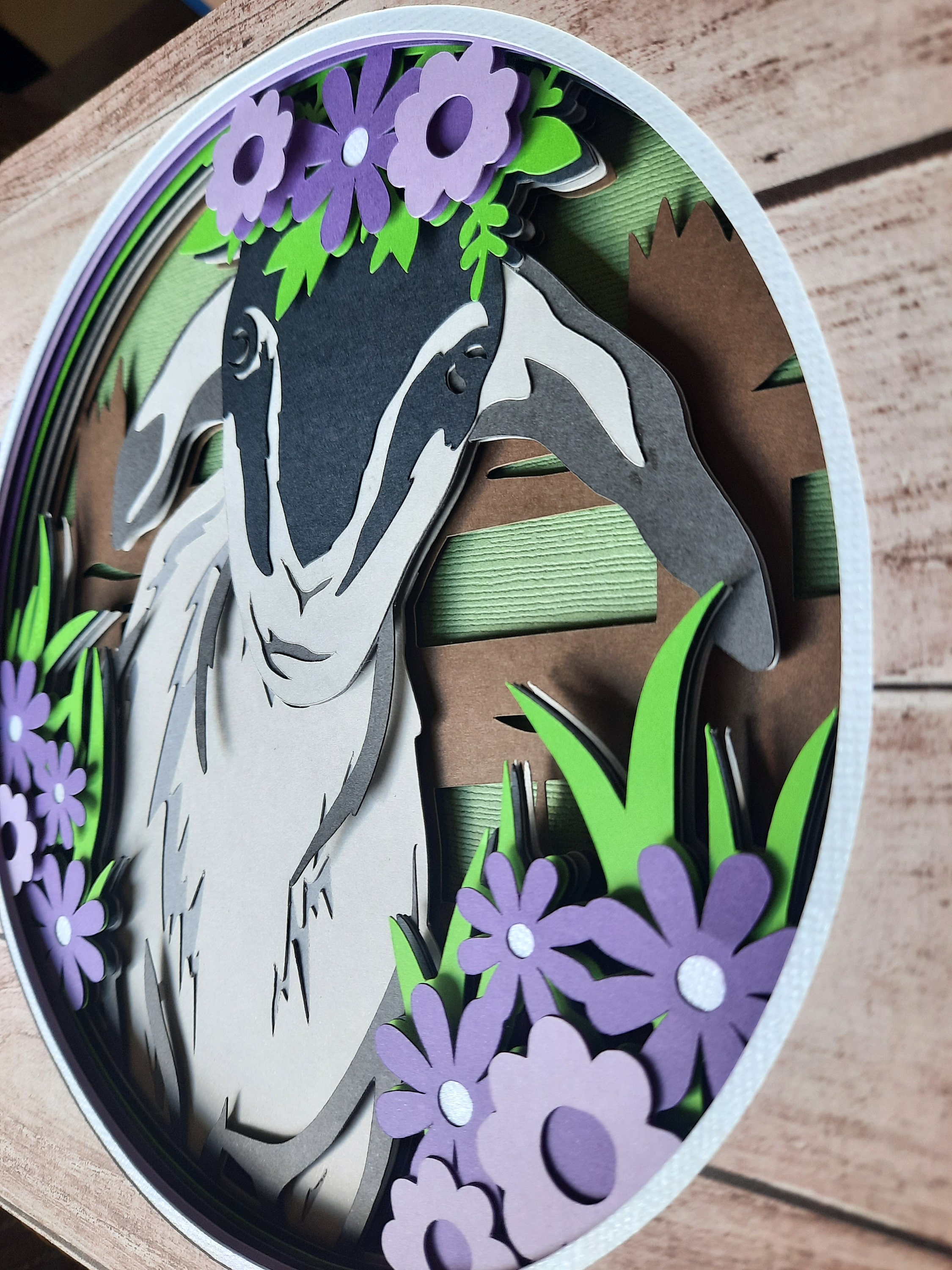 Shadow Box Goat 3D Layered Shadow Box Farm Wall Art Gift Farm Kitchen ...