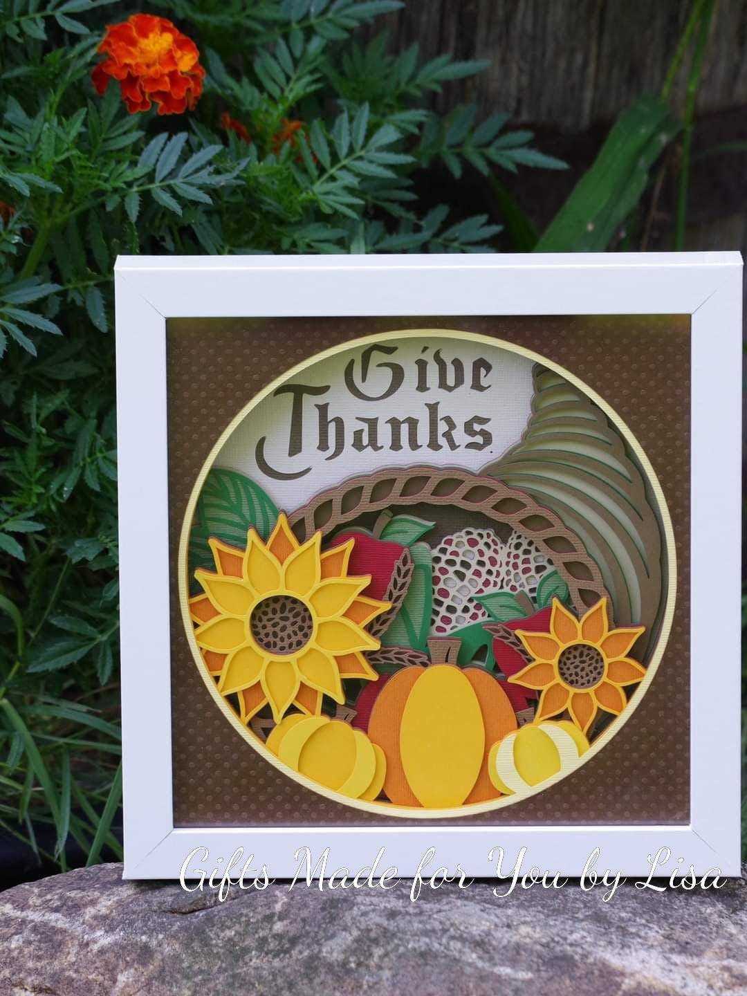 Give Thanks, 3D, Shadow Box, Fall Decor, Thankful, Housewarming ...